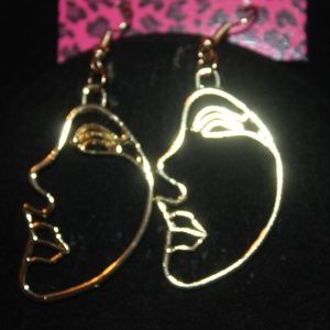 Jewelry | Nwt Profile Abstract Face Earrings | Poshmark
